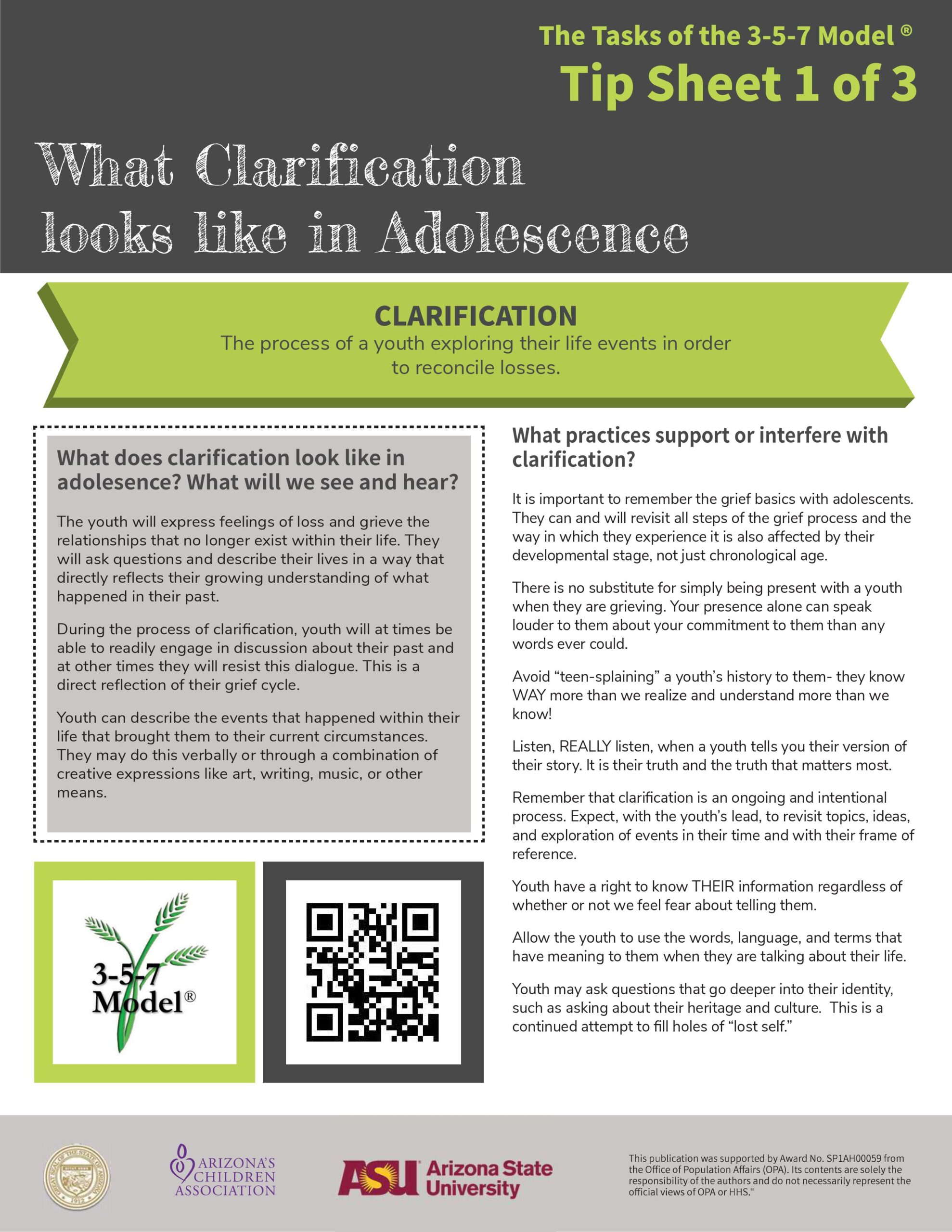 Tip Sheets – 3-5-7 Model®